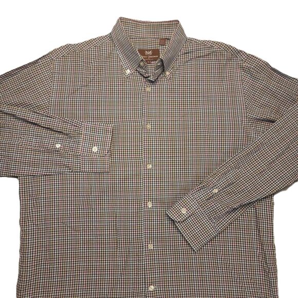 Hickey Freeman | Shirts | Hickey Freeman Mens L Shirt Gingham Check ...